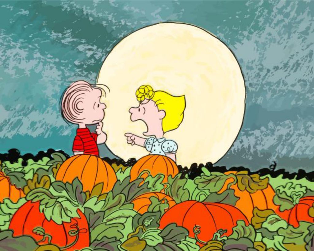 Sally And Charlie Brown In Pumpkin Field Diamond Painting ...