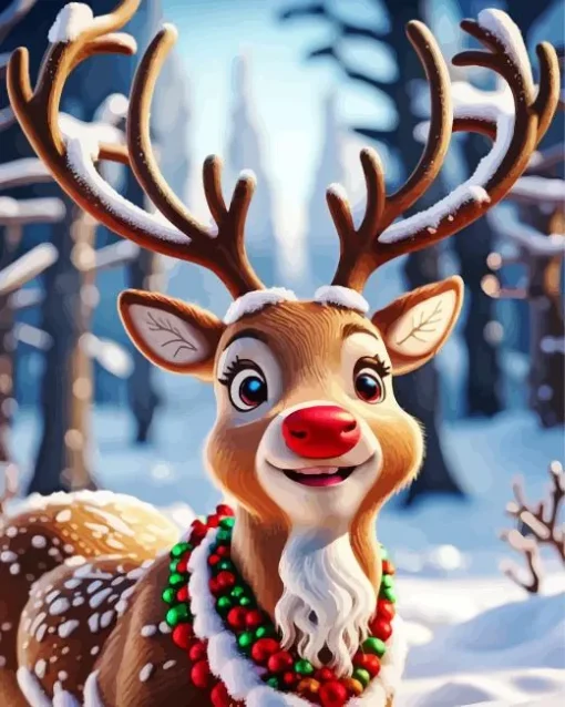 Cool Rudolph Diamond Painting - DiamondPaintingKitsCanada.COM
